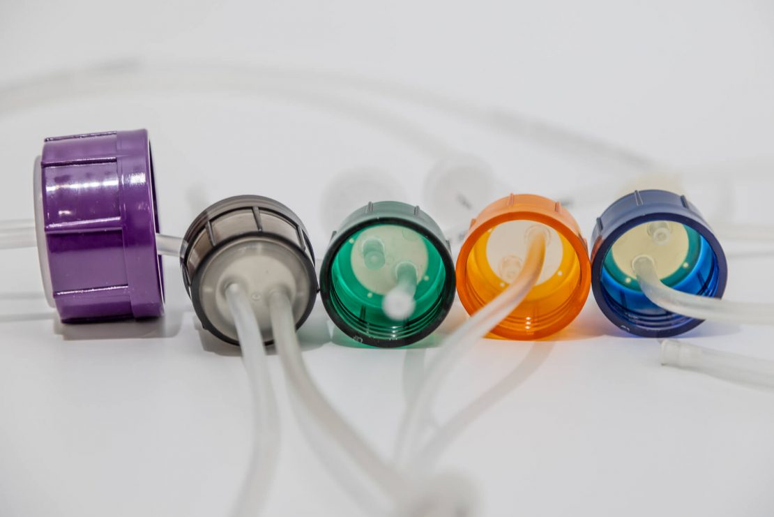 Media Transfer Color-Coded Cap System | Kitted Lab Technologies™